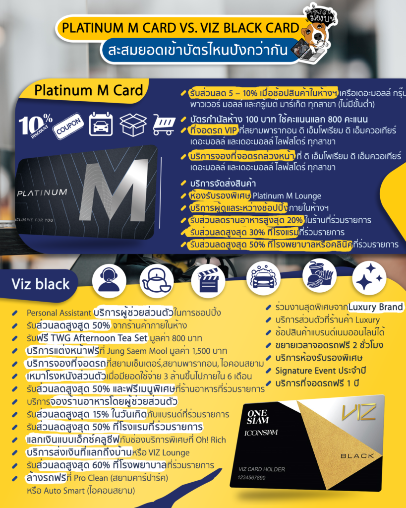 Viz Black card vs. Platinum M card - ชนชั้นกลางมองบน